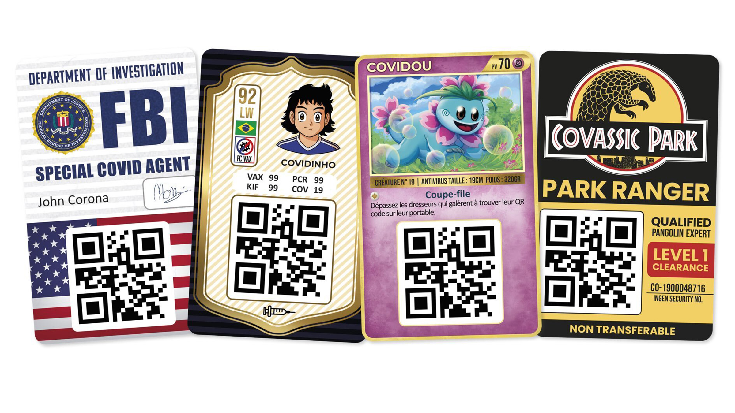 Pass sanitaire: ils customisent les QR code façon cartes Pokémon ...